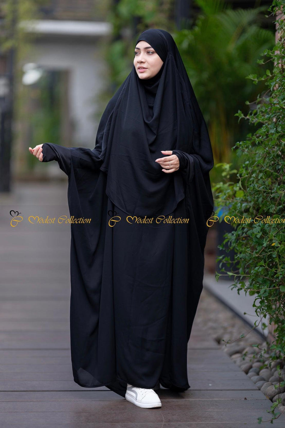 Full length Niqab attached Jilbab Black – Modest Collection